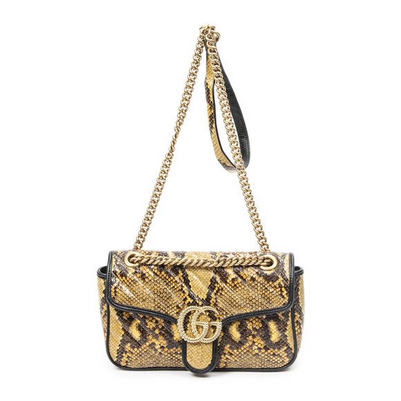 Gucci | Bags | Gucci Gg Marmont Python Chain Crossbody | Poshmark